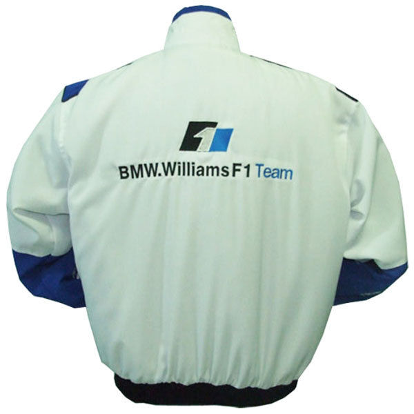 Race Car Jackets. BMW RBS F1 Racing Jacket White and Royal Blue
