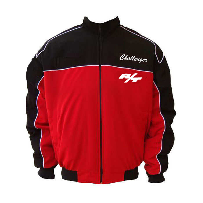 Race Car Jackets. Dodge Challenger SRT Racing Jacket Black and Red with ...