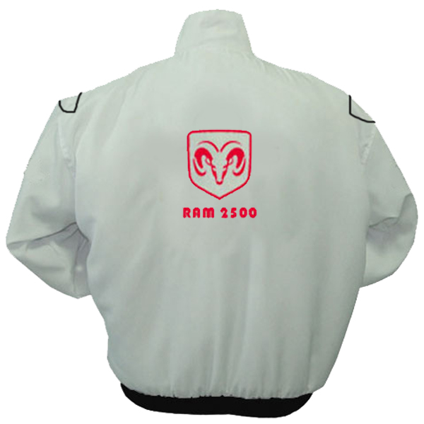 Race Car Jackets. Dodge Ram 2500 Racing Jacket White
