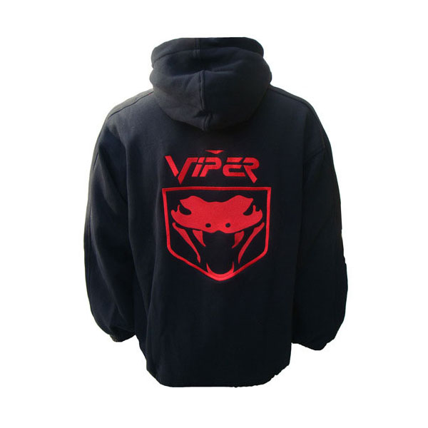 Race Car Jackets. Dodge Viper Hoodie Sweatshirt Black and Red