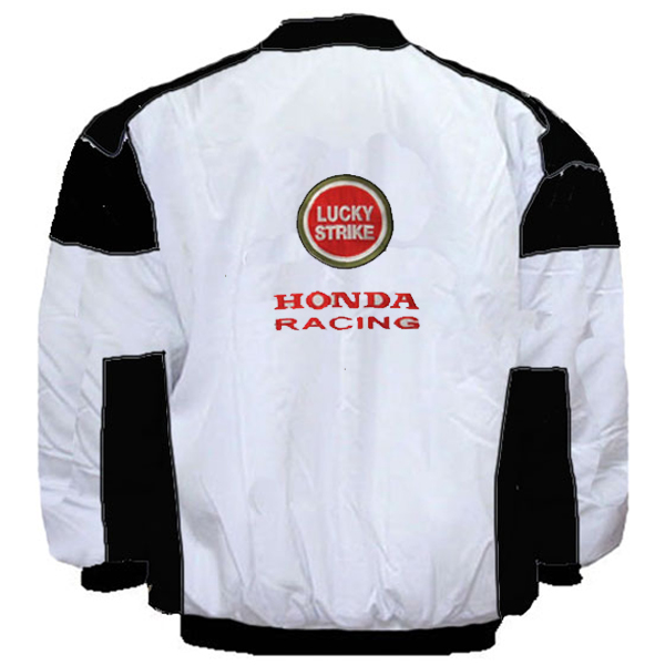 Race Car Jackets. Honda BAR World Racing Jacket White and Black