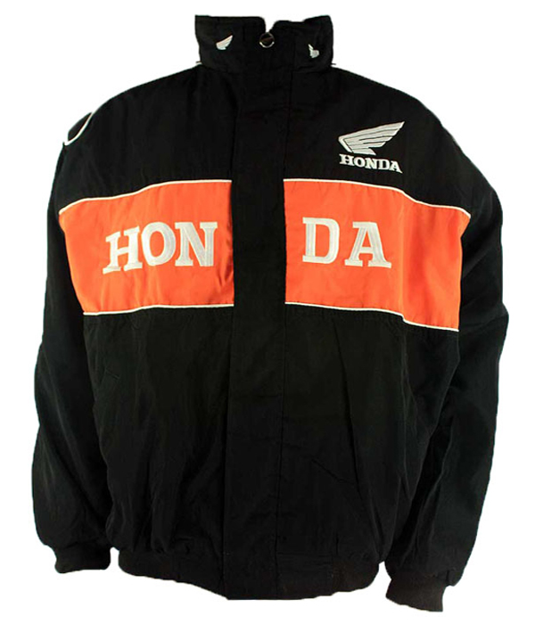 Race Car Jackets. Honda Wing Racing Jacket Black