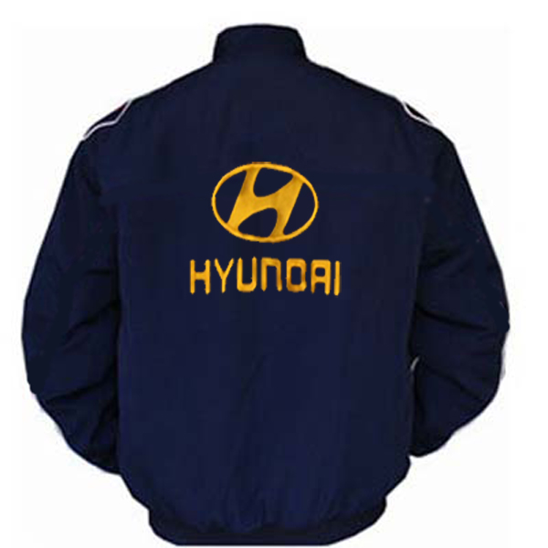 Race Car Jackets. Hyundai Racing Jacket Dark Blue