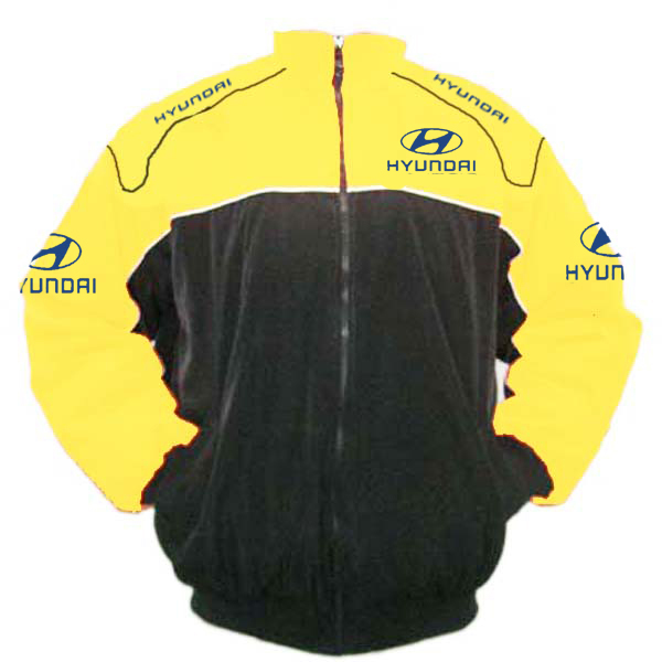 Race Car Jackets. Hyundai Racing Jacket Yellow and Black