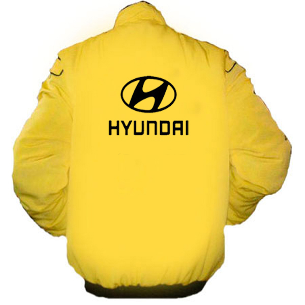 Race Car Jackets. Hyundai Racing Jacket Yellow