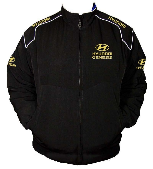 Race Car Jackets. Hyundai Genesis Racing Jacket Black