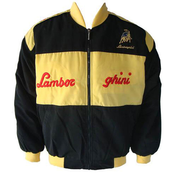 Race Car Jackets. Lamborghini Racing Jacket Black and Yellow