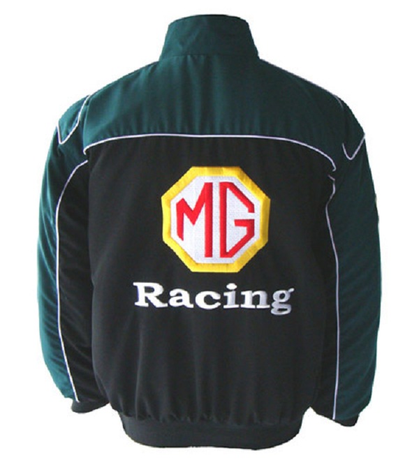 Race Car Jackets. MG Racing Jacket Black and Green