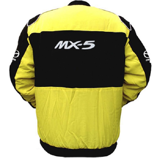 Race Car Jackets. Mazda MX-5 Racing Jacket Yellow and Black
