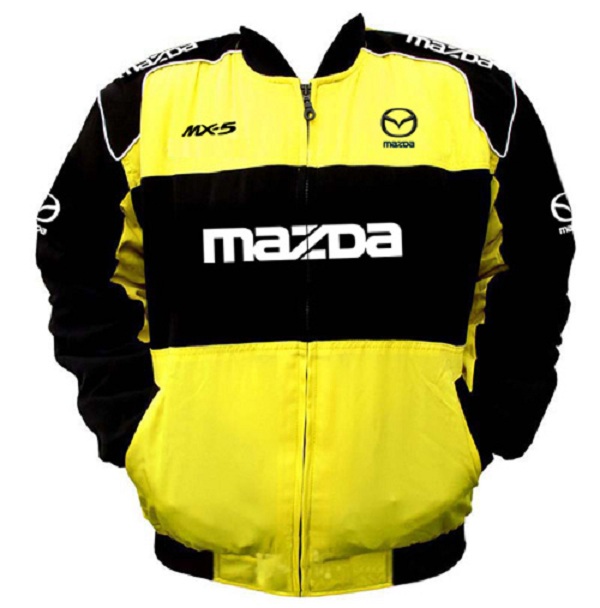 Race Car Jackets. Mazda MX-5 Racing Jacket Yellow and Black