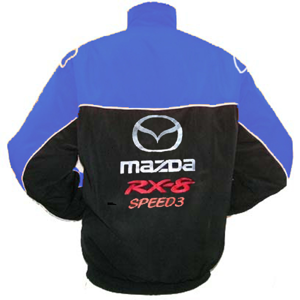 Race Car Jackets. Mazda RX-8 Speed3 Racing Jacket Royal Blue and Black
