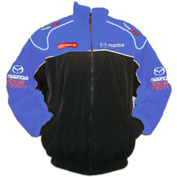 Race Car Jackets. Mazda RX-8 Speed3 Racing Jacket Royal Blue and Black