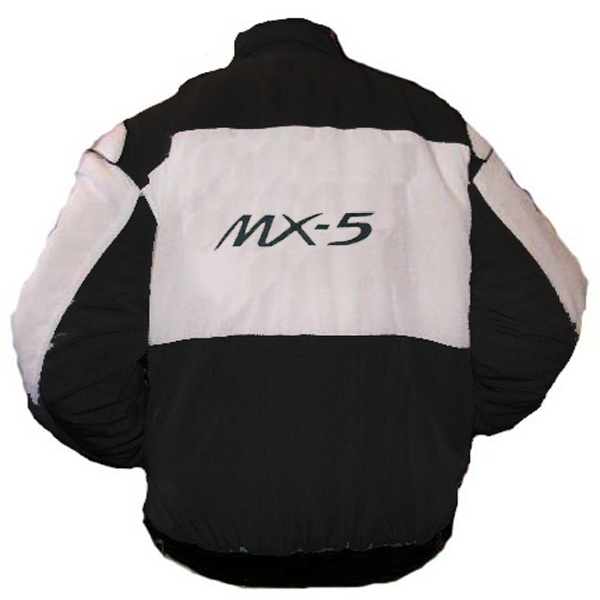 Race Car Jackets. Mazda MX-5 Racing Jacket Black and White