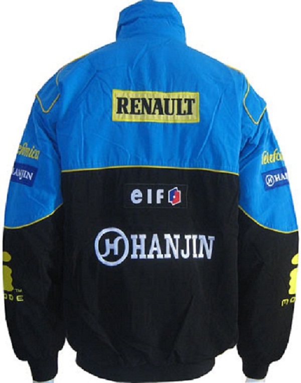 Race Car Jackets. Renault F1 Racing Jacket Blue and Black
