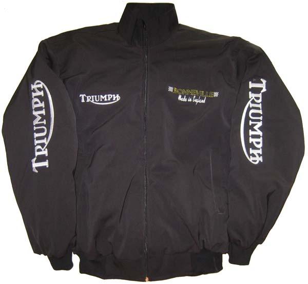 Race Car Jackets. Triumph Bonneville Motorcycle Jacket Black