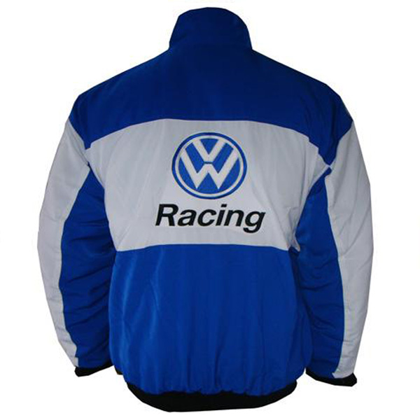 Race Car Jackets. VW Volkswagen Racing Jacket Blue and White