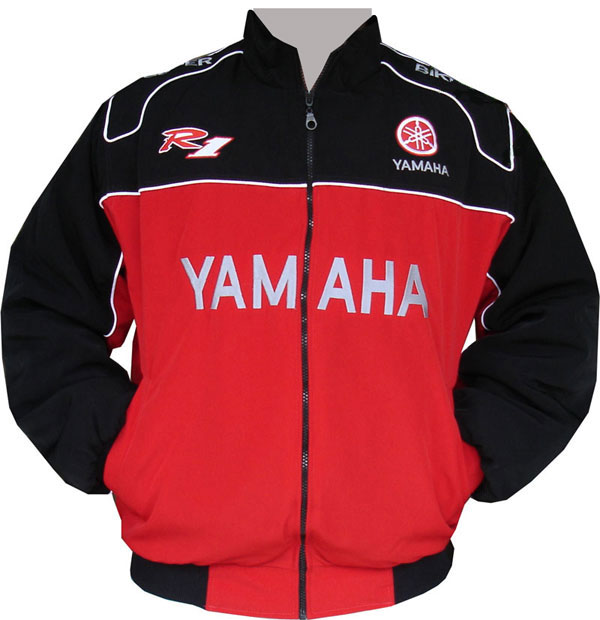 Race Car Jackets. Yamaha R1 Motorcycle Jacket Red and Black