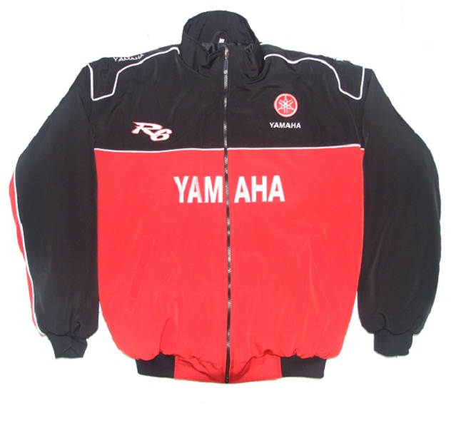Race Car Jackets. Yamaha R6 Virgin Motorcycle Jacket Red and Black