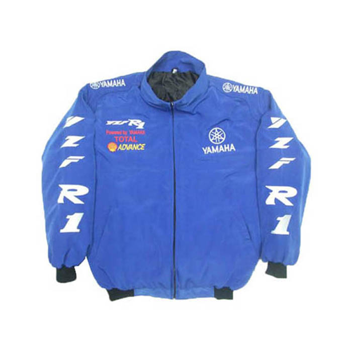 Race Car Jackets. Yamaha YLF R1 Motorcycle Jacket Royal Blue